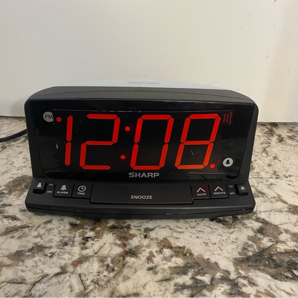 Sharp | Other | Sharp Digital Led Alarm Clock W Night Light Battery ...